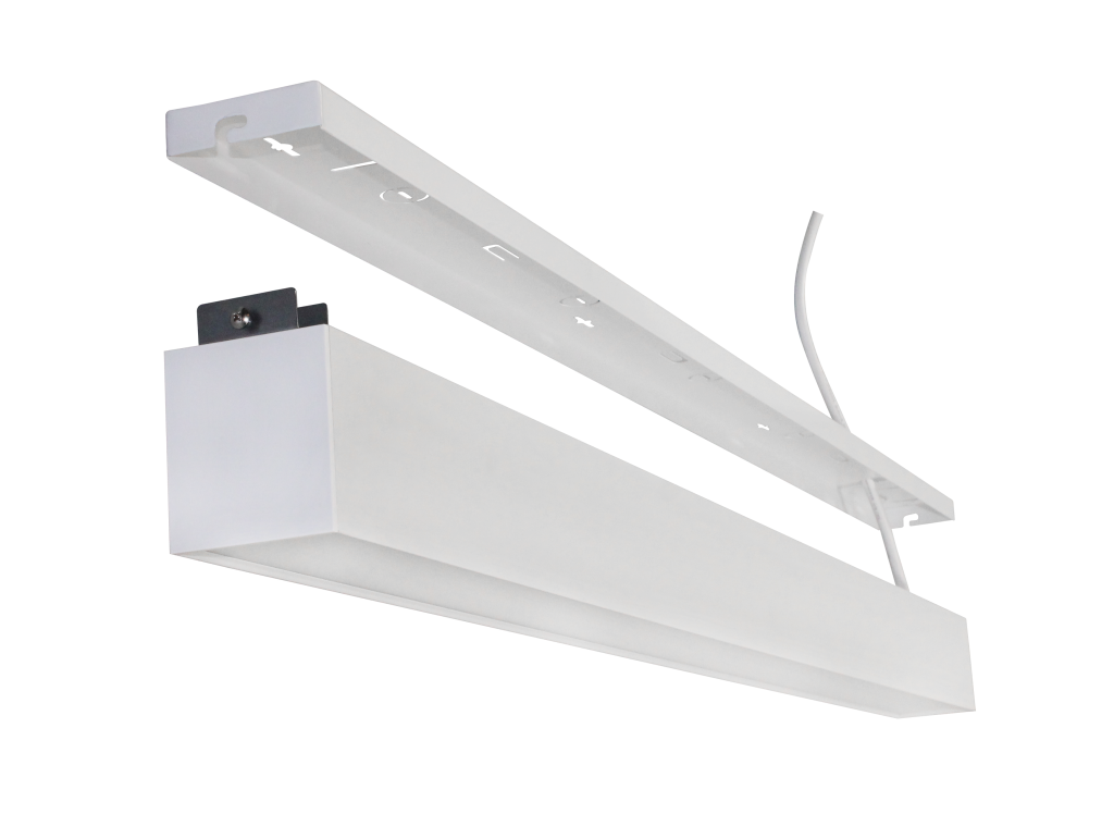 LuXurio 8FT White Architectural Strip Fixture Surface Mount Kit - Duralec