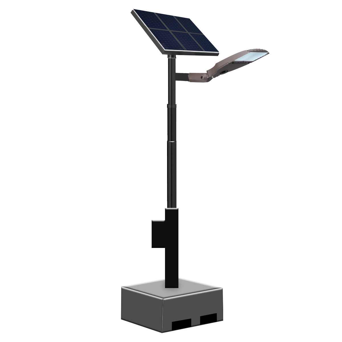 Sentry - 12FT Portable Solar Area Light with Telescopic Pole & Concrete ...