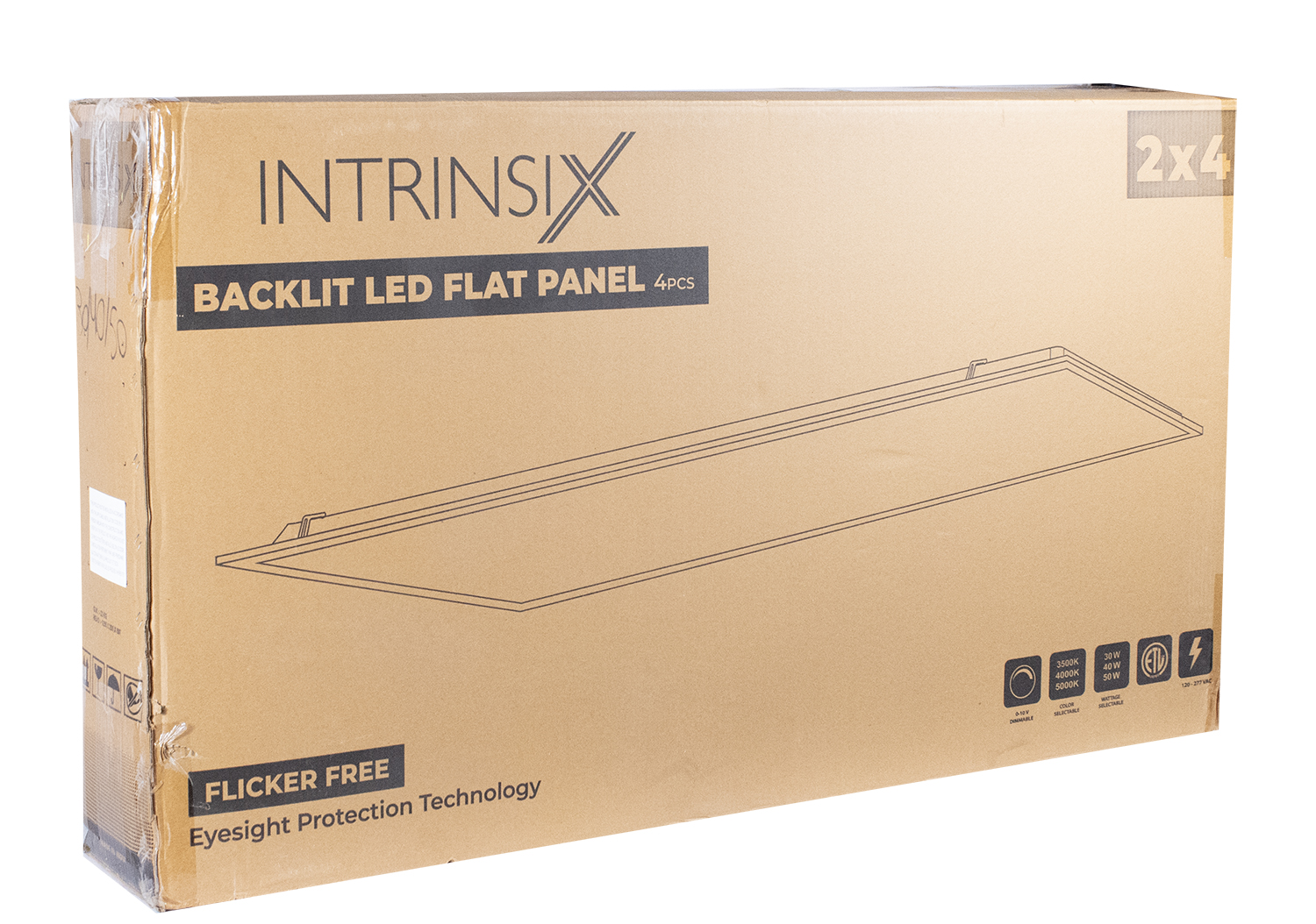 IntrinsiX 2x4 Flat Panel Vista Series 30/40/50 Wattage Selectable - Duralec